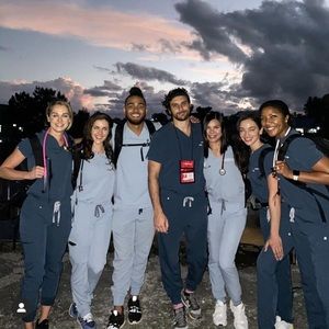 Figs | Tops | Nwt Wear Figs Dusty Blue Set Zamora Joggers Catarina Top ...